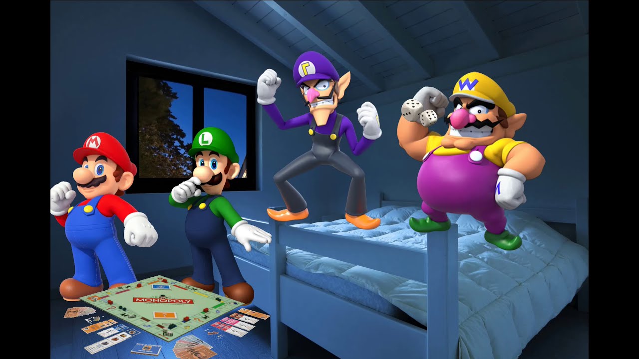Wario, Mario, Luigi, and Waluigi Stay Up Past Bedtime and Die in a ...