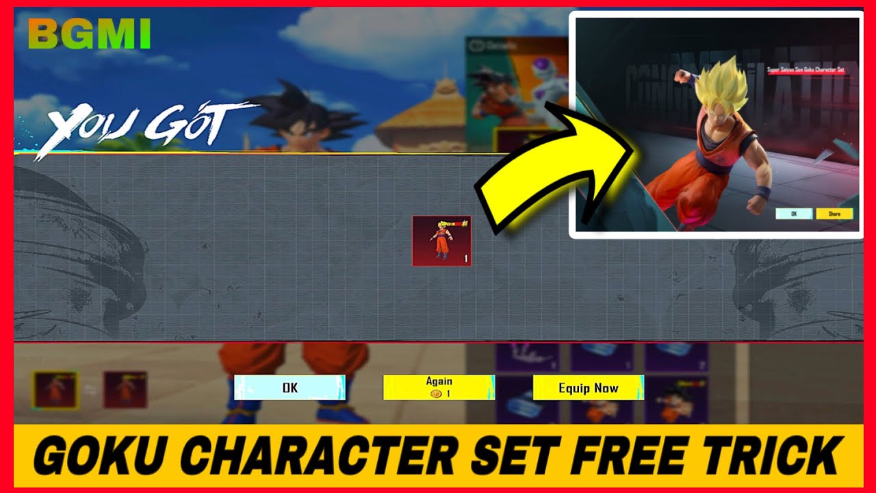 GOKU CHARACTER SET FREE CRATE OPENING | HOW TO GET GOKU CHARACTER FREE ...