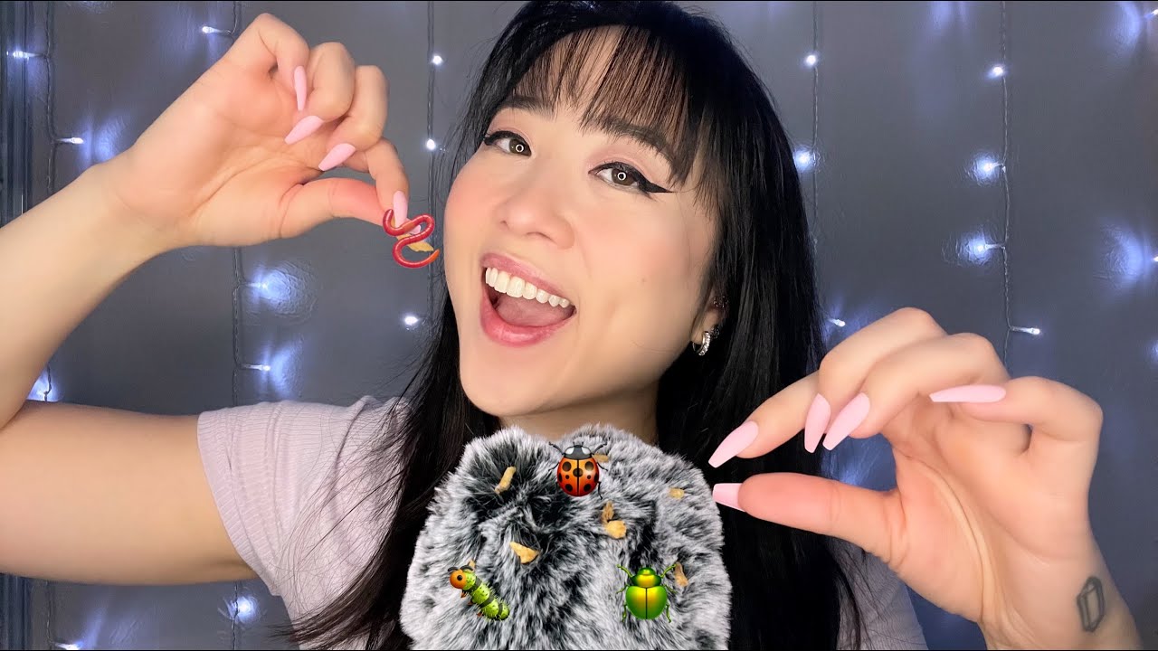 ASMR Eating Crunchy Bugs from Your Head (Mic Brushing, Whispers) - YouTube