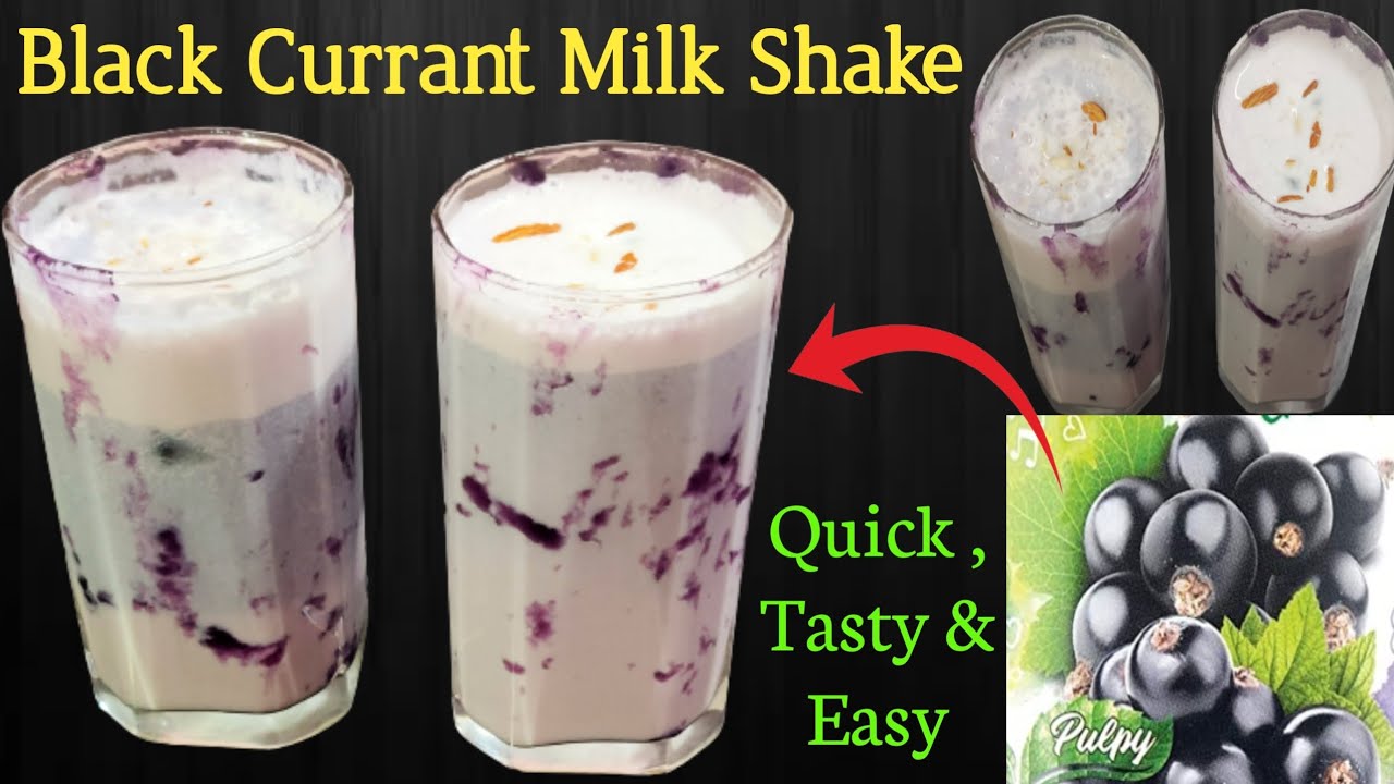 Black Currant Milkshake | Milkshake Recipes | Summer Special Drinks | Black Currant Recipes ...
