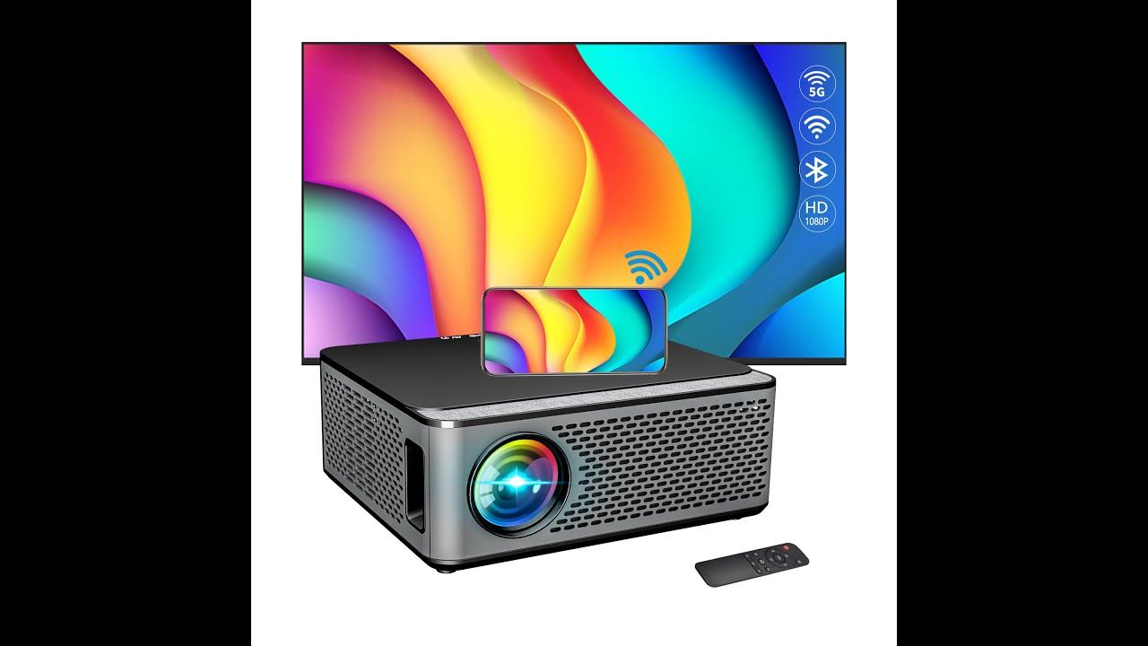 Smart TV Projector for bedroom with WiFi and Bluetooth,Mini Projector ...