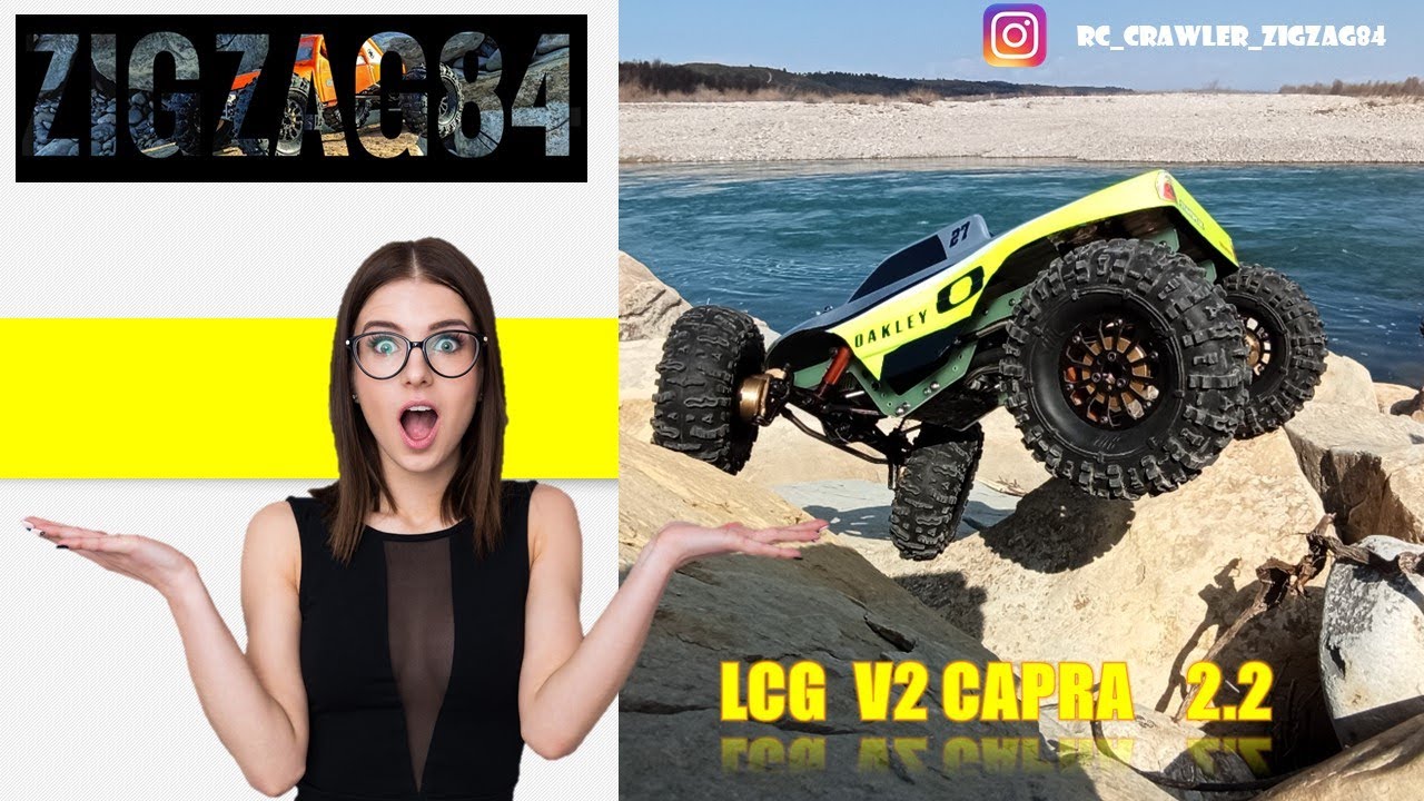Crawler Capra Axial LCG chassis 2.2 dravtech - YouTube