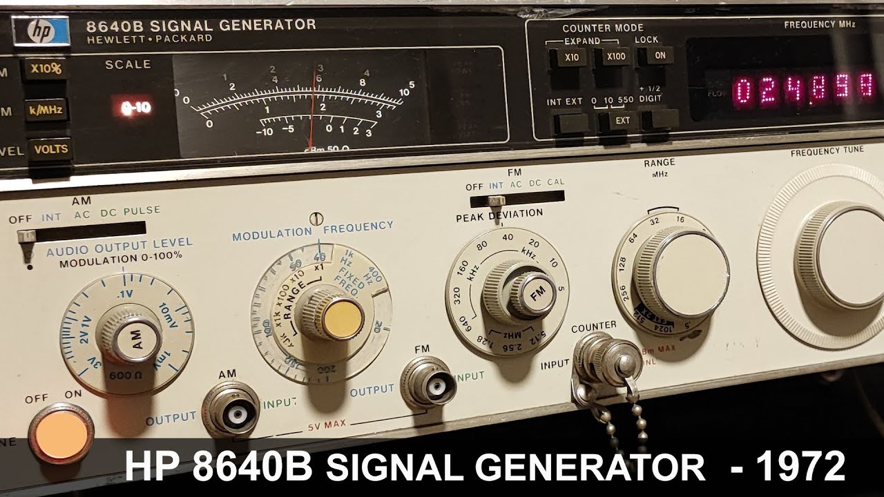HP 8640B Signal Generator 20 Hz - 1024 MHz - 1972 - YouTube