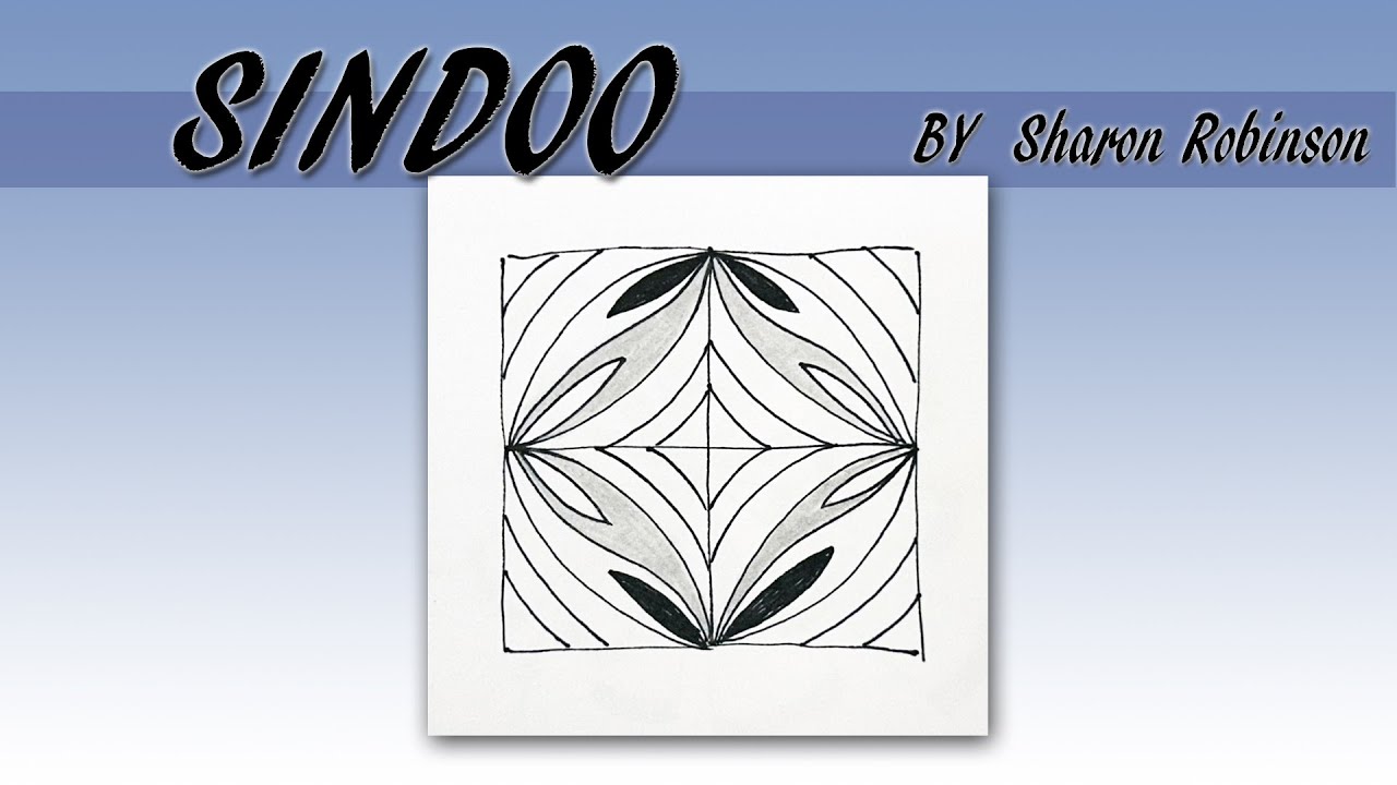 如何畫一般圖樣How to draw the Tangle Pattern SINDOO - YouTube