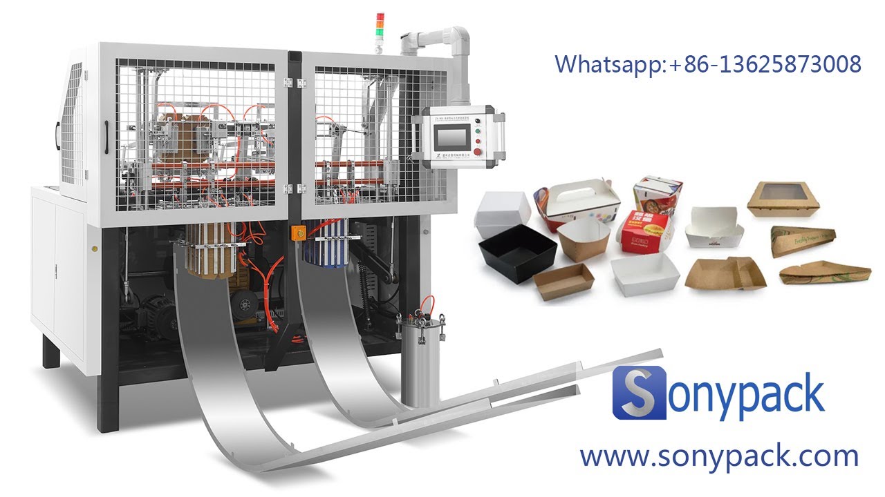 Fully Automatic Customized Paper Food Packaging Lunch Box Forming ...