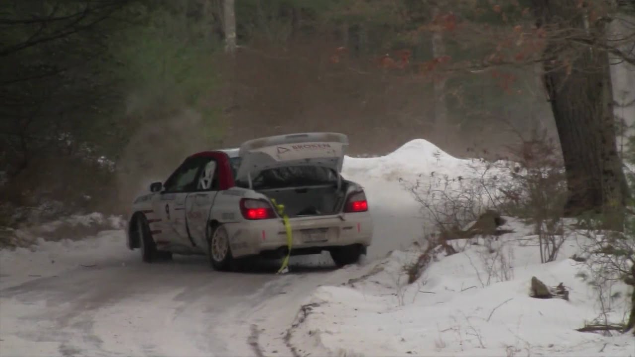 Broken Motorsports Subaru Crash Winter Rally New York 2010 - YouTube
