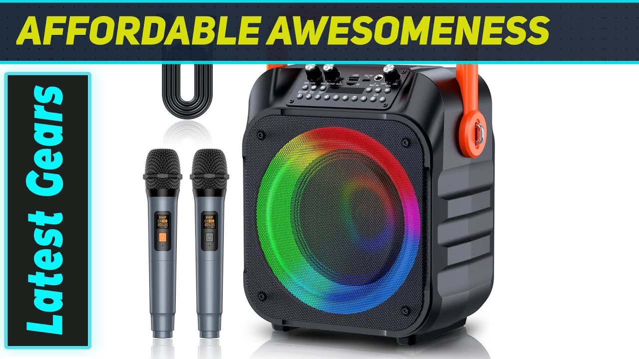 Best Portable Karaoke Speaker with Wireless Mic MOYLEAF - YouTube