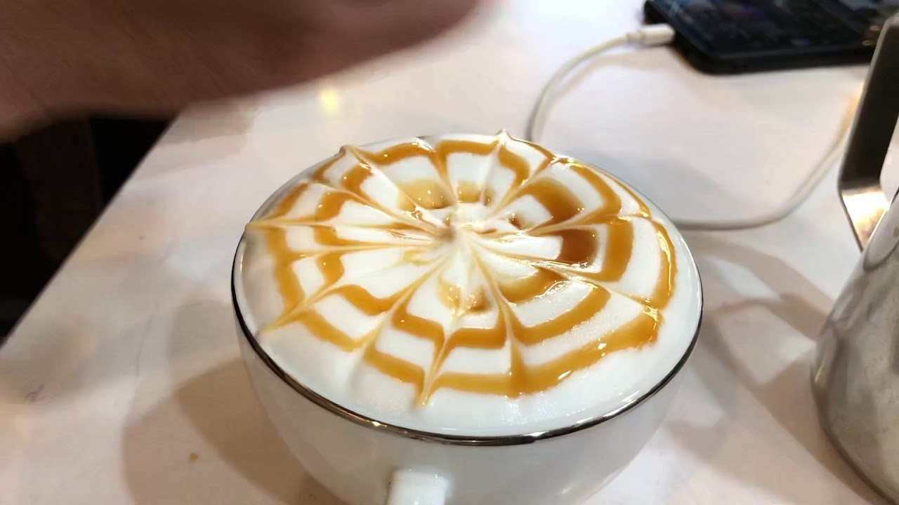 Hot Caramel Macchiato Drawing art - YouTube