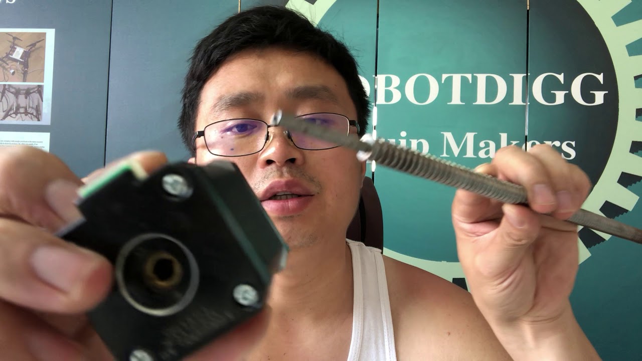 Linear and rotary motion all-in-one stepper motor from RobotDigg - YouTube