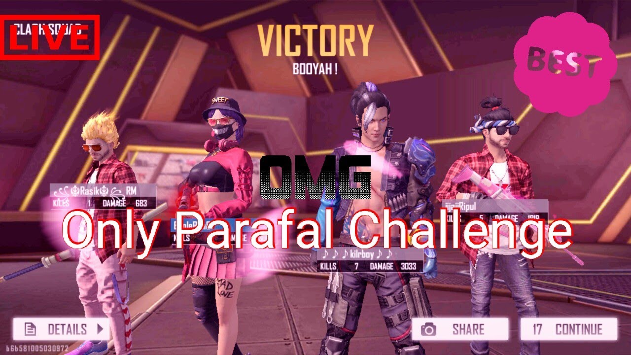 New Gun Parafel Challenge. Clash Squard Ranked. Booyah. - YouTube