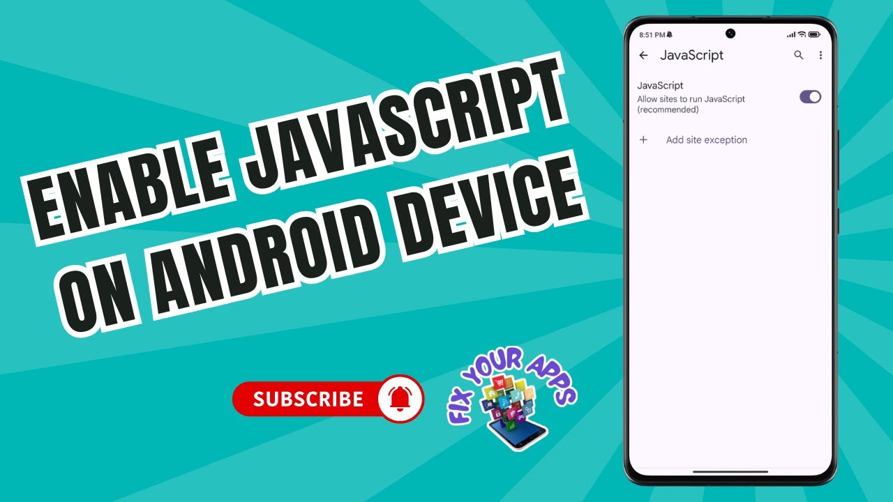 How to Enable JavaScript on Your Android Device - YouTube