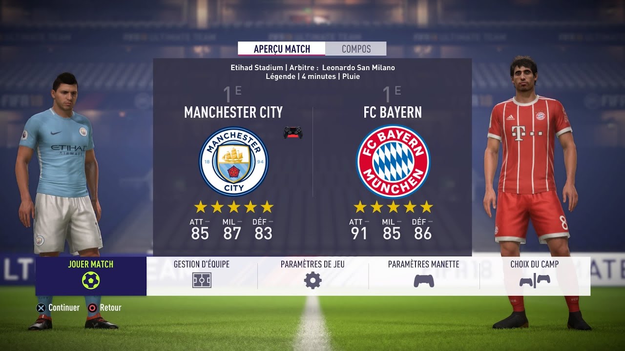 FIFA 18 Manchester City Vs Bayern Munich - YouTube
