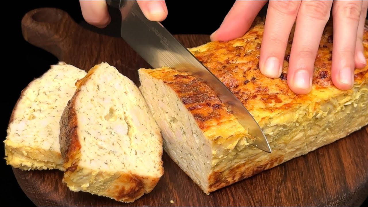 Oven-baked CHICKEN SOUFFLE! A high-protein, dietary recipe. Sugar ...