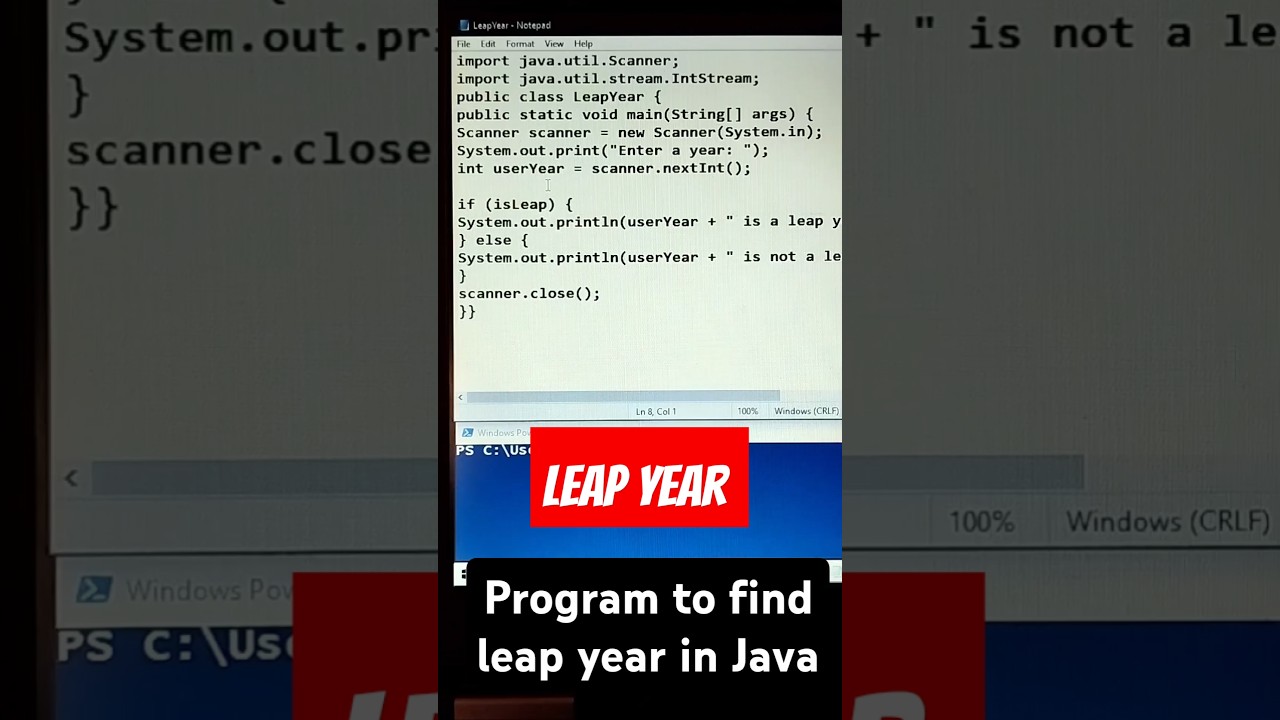 Program to find LEAP YEAR in #java Stream API - YouTube