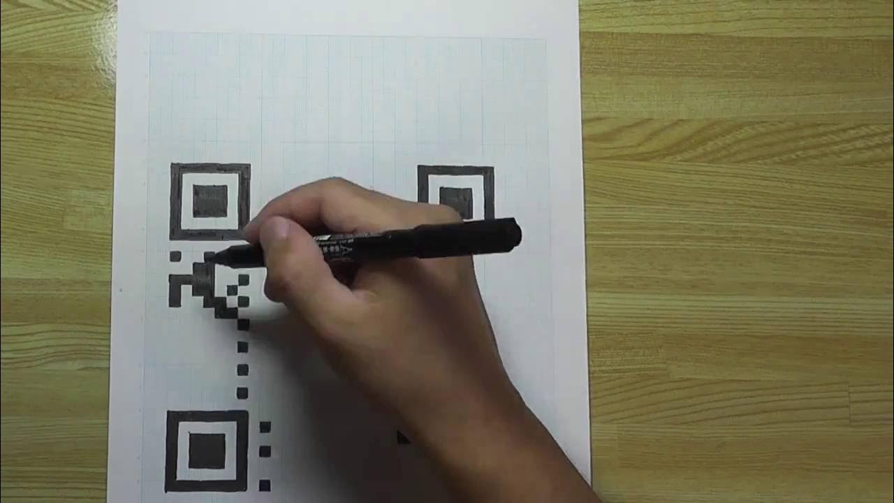 QRコードを手描きしてみた Hand draw QR code - YouTube