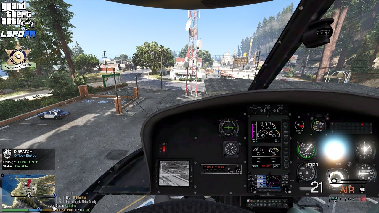 GTA V - LSPDFR 0.4.9🚔 - LSSD/LASD - Sheriff Helicopter Patrol ...