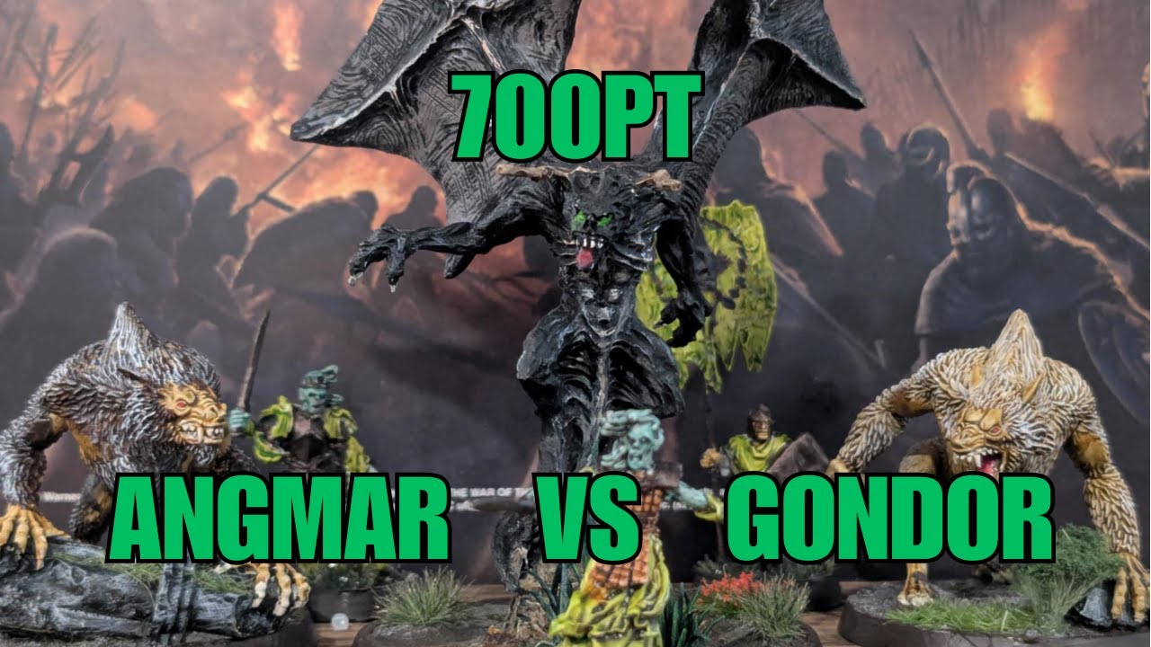 Angmar vs Gondor New Editon 700pt MESBG Battle Report - YouTube