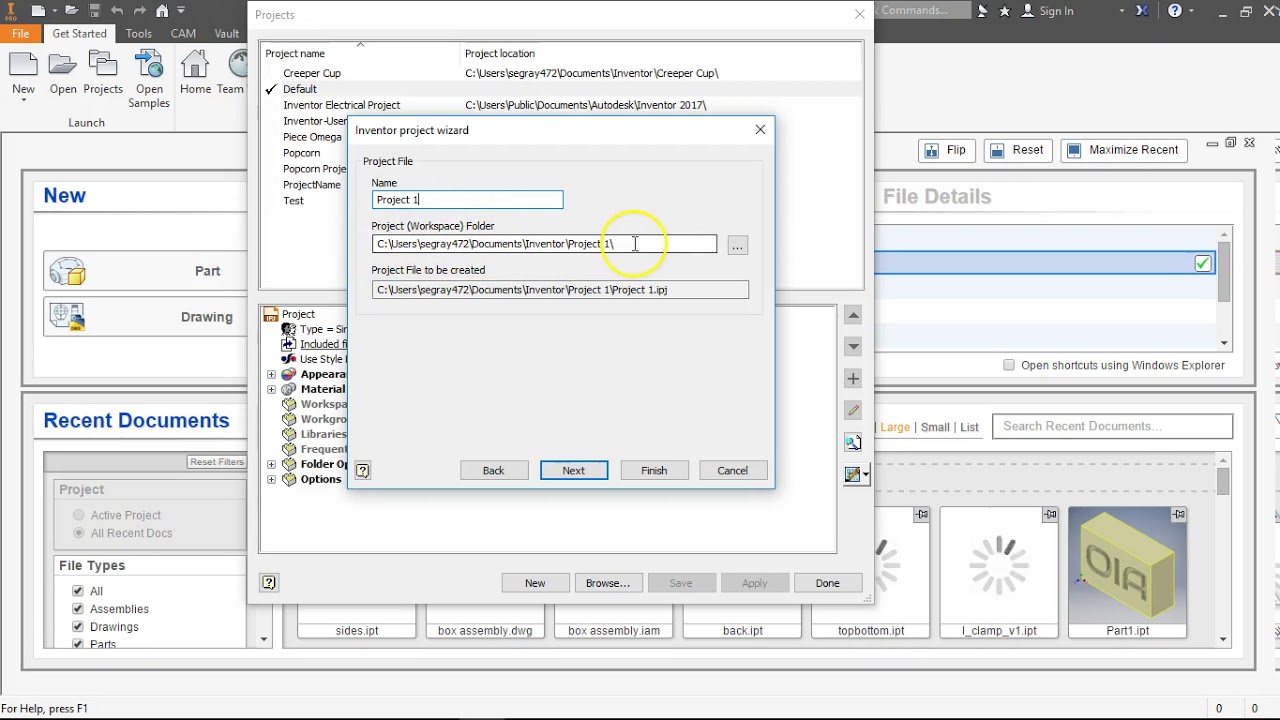 Project Files (Autodesk Inventor) - YouTube
