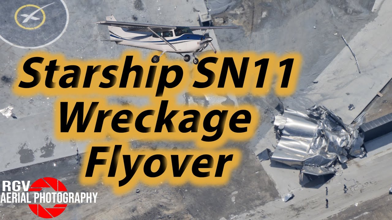 SpaceX Starship SN11 Wreckage Flyover (March 30, 2021) - YouTube
