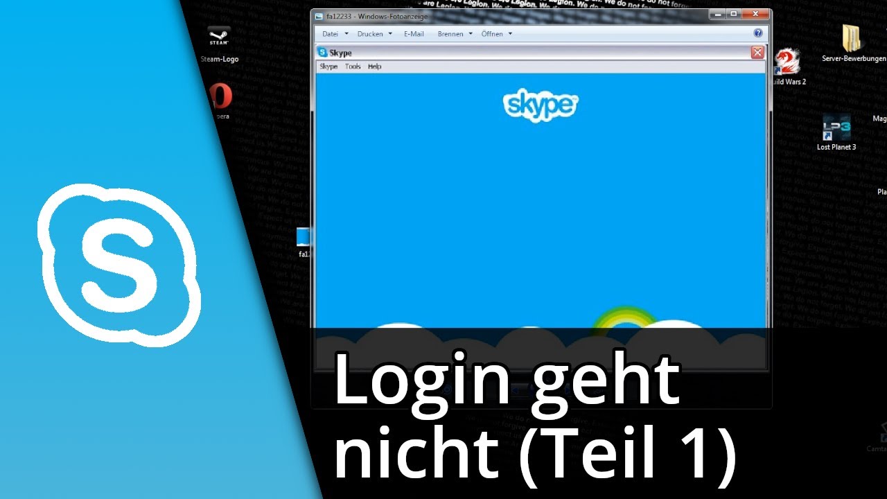 Skype Login geht nicht / Blue Screen (Teil 1) Tutorial - YouTube