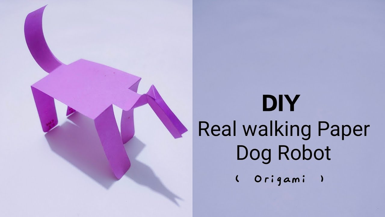 Paper dog robot Toy | Paper toy crafts | Origami paper crafts | School ...