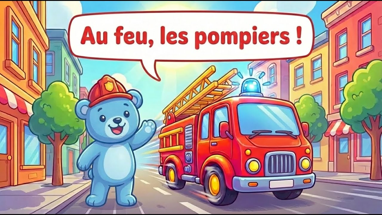 Au feu les pompiers - Comptine maternelle pour enfants - Chanson bébé ...