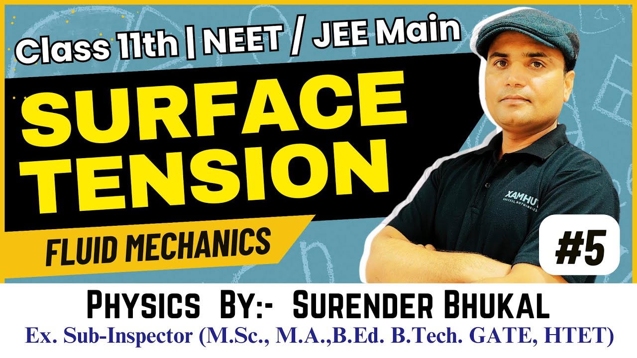 Surface Tension || Force by Surface Tension || Surface Energy for NEET ...