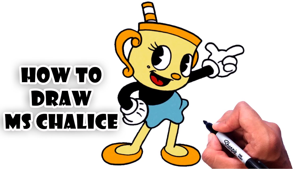 How to Draw Ms Chalice | Cuphead Show - step by step drawing - YouTube