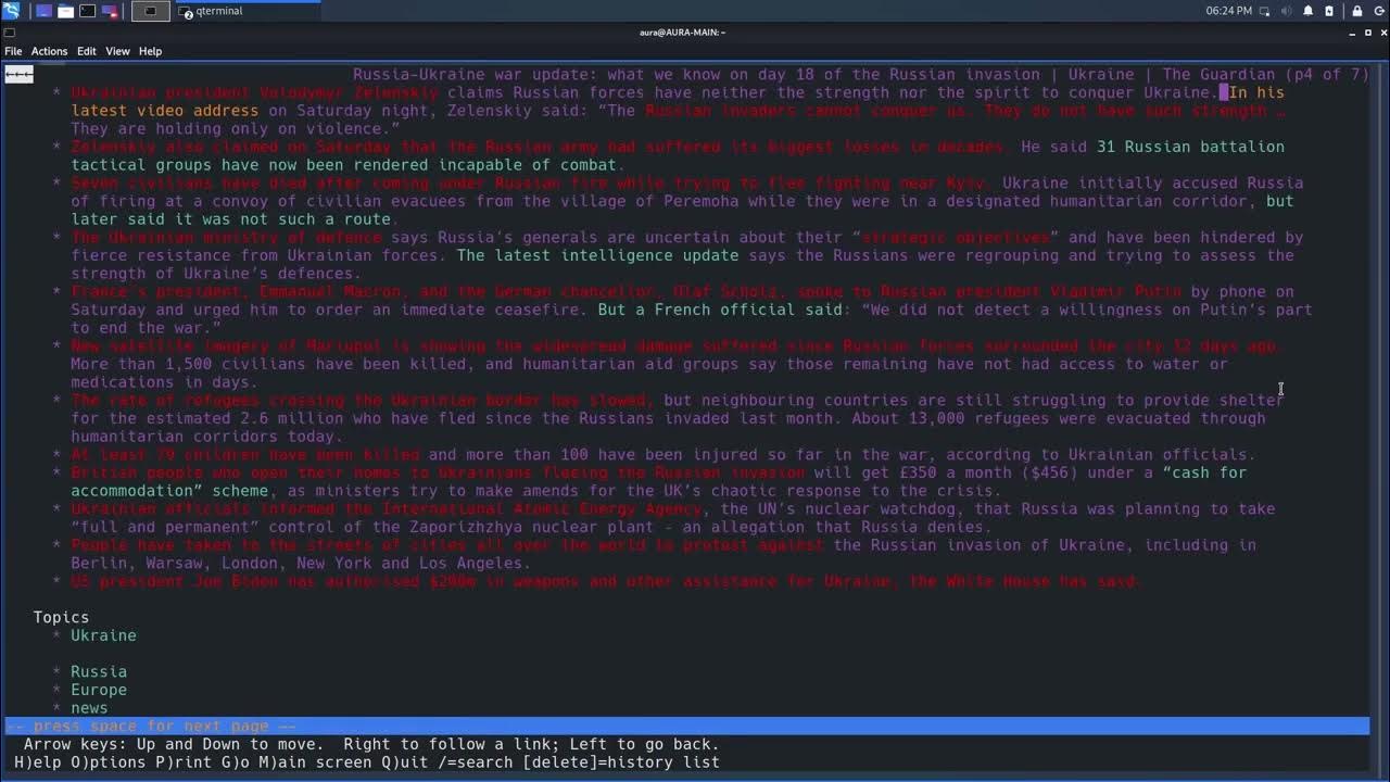 Lynx Text-Based Browser, DDGR (Duckduckgoer/Googler) Searching the ...