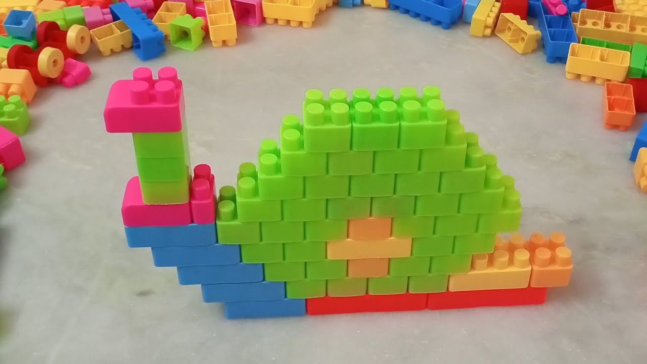 Satisfying DIY/Snail ASMR Building Blocks/block game Lego block #asmr# ...
