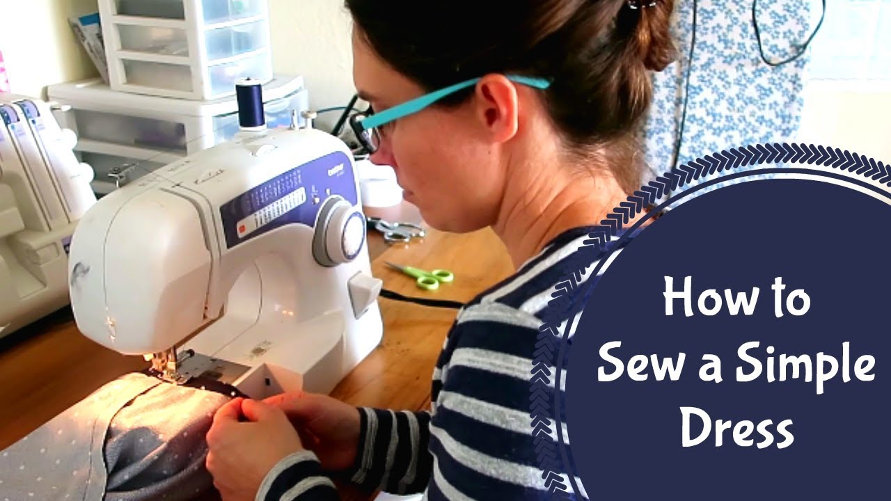 Sewing a SIMPLE Dress//How to SEW a MODEST Dress - YouTube