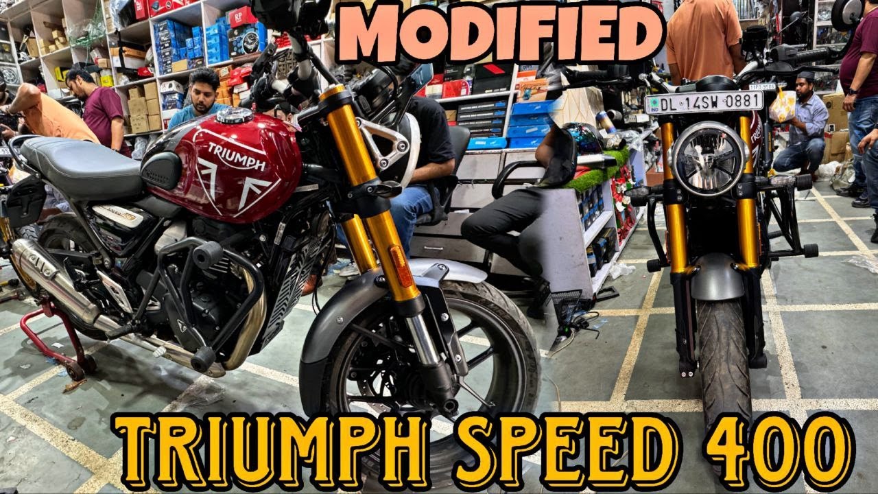 TRIUMPH SPEED 400 Safety Budget Modification | Crash Guard | PPF ...