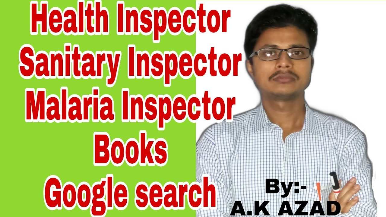 Sanitary Inspector Book |Health inspector Book |Malaria Inspector Book ...