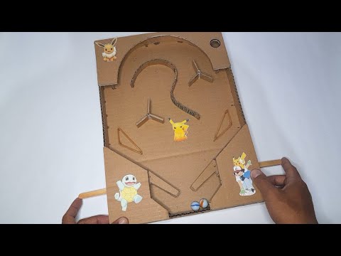 how to make cardboard pinball machine - YouTube