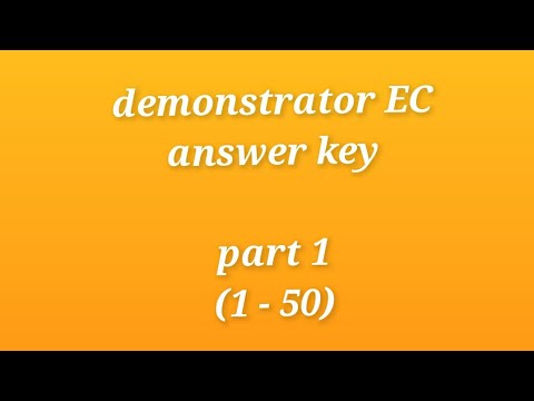 demonstrator electronics and communication answer key part 1 - YouTube
