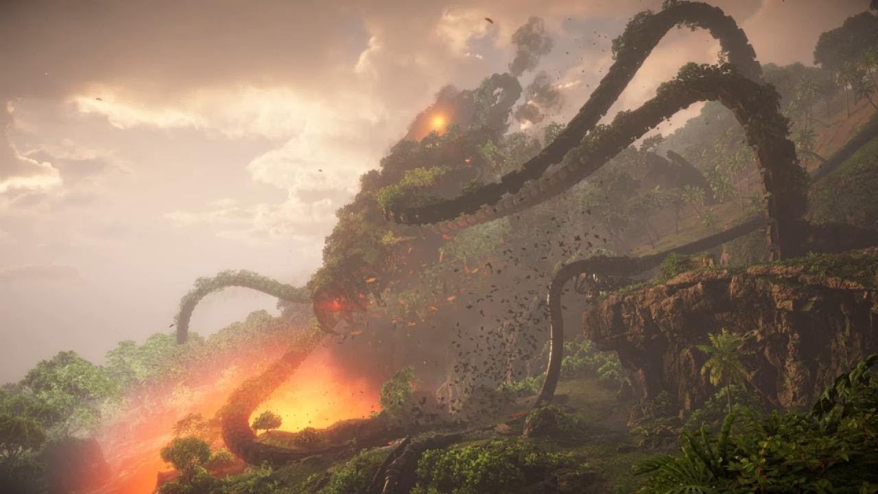 Battling a Horus Titan | Horizon Forbidden West: Burning Shores ...