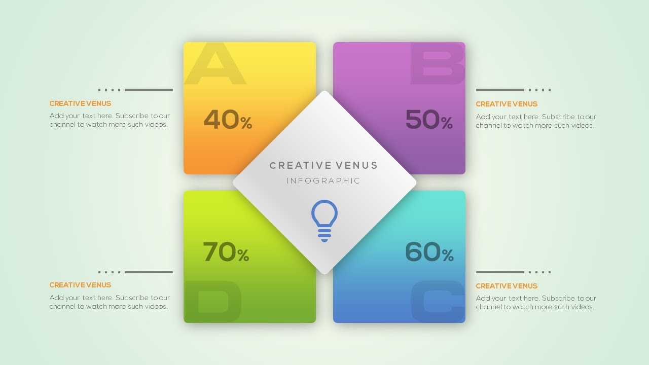 How To Create #Infographic Using #Rounded #Squares in Microsoft Office ...