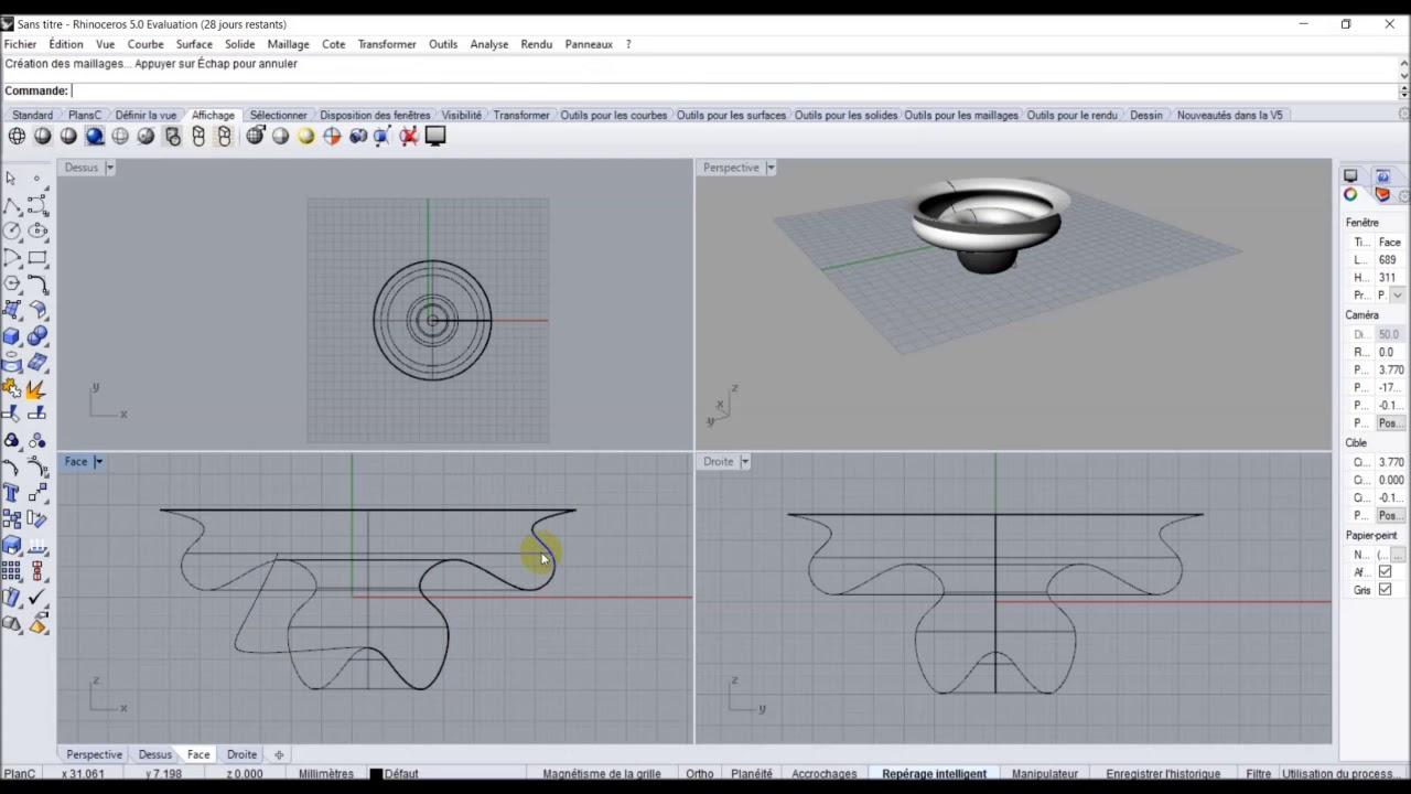 Tuto Rhino 3D | Révolution - Drapé - YouTube