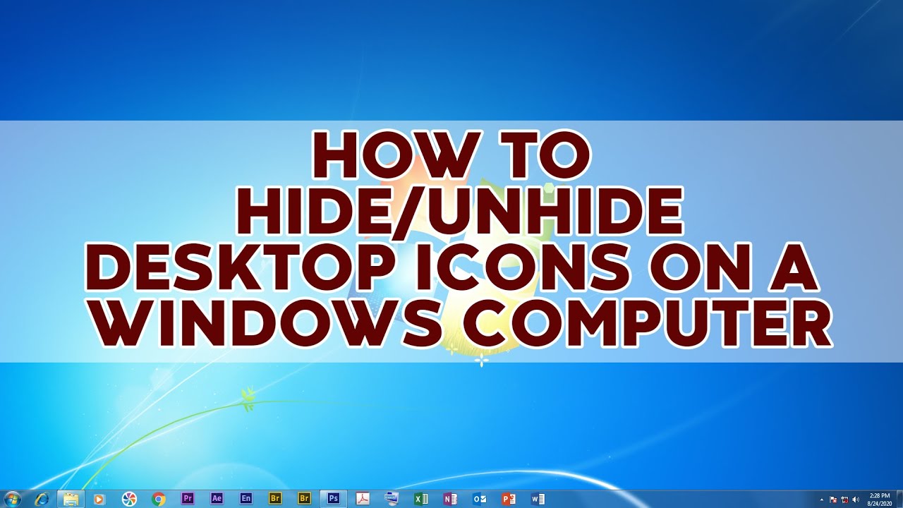 How to Hide:Unhide Desktop Icons on Windows Computer - YouTube