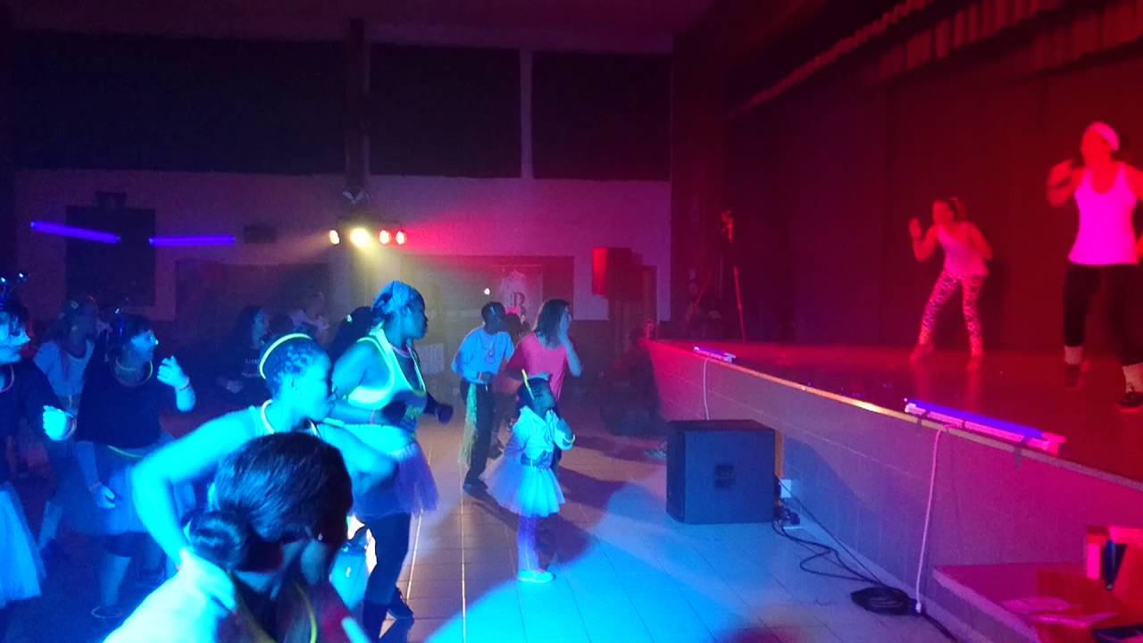 Zumba Glow in the Dark Party: Christel & Cat with FireBall - YouTube