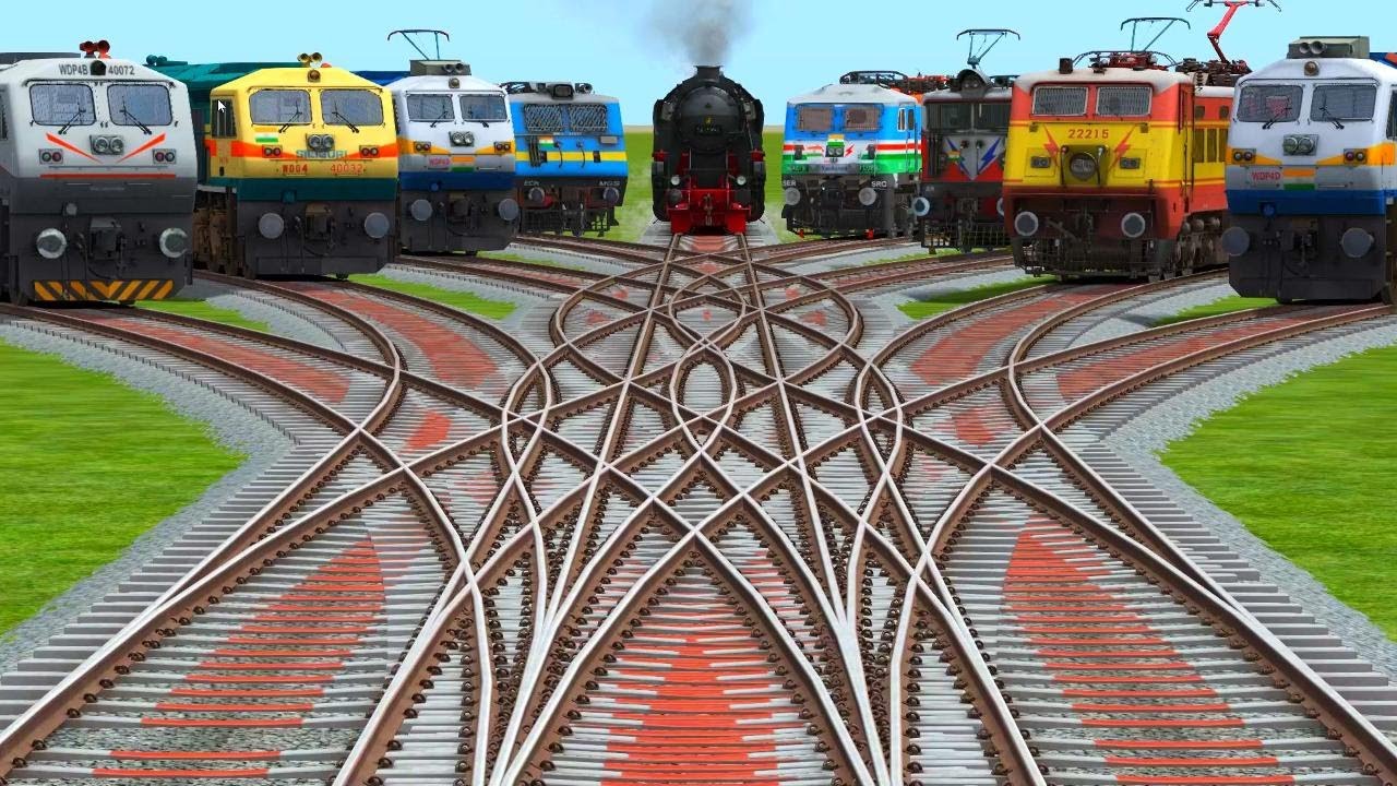 Nines Realistic Trains Crossing By Indian🔆 Railway Tracks #train indian ...