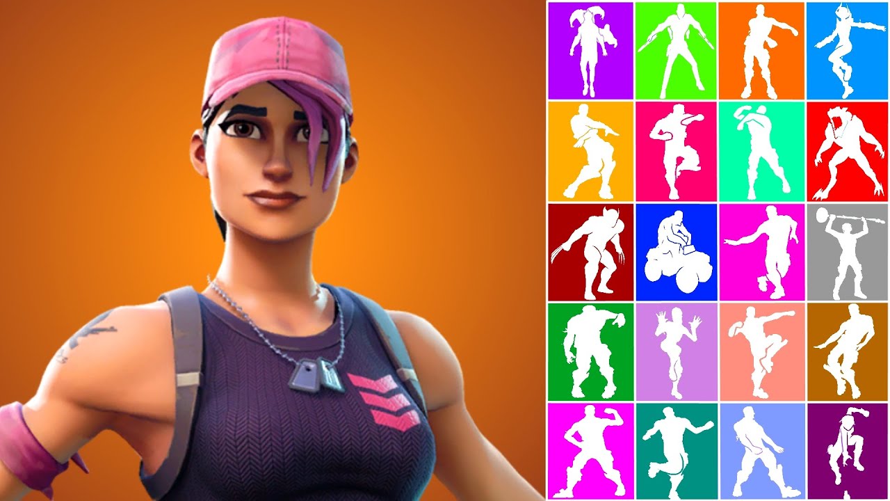 🔥 ROSE TEAM LEADER SKIN SHOWCASE WITH ALL FORTNITE DANCES & EMOTES 😱 ...