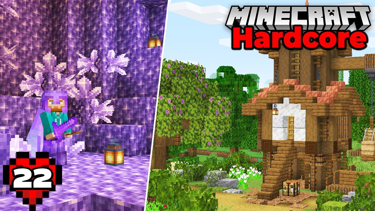 Minecraft 1.17 Hardcore Let's Play : Finding my First Geode and ...