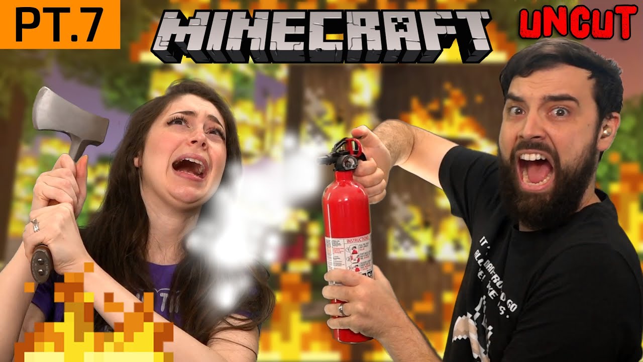We leave our spawn point and run into a forest fire (Minecraft S2 pt.7 ...
