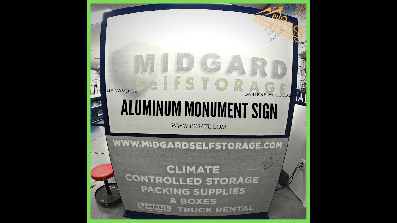 Midgard Bluffton - Custom Aluminum Monument Sign - YouTube