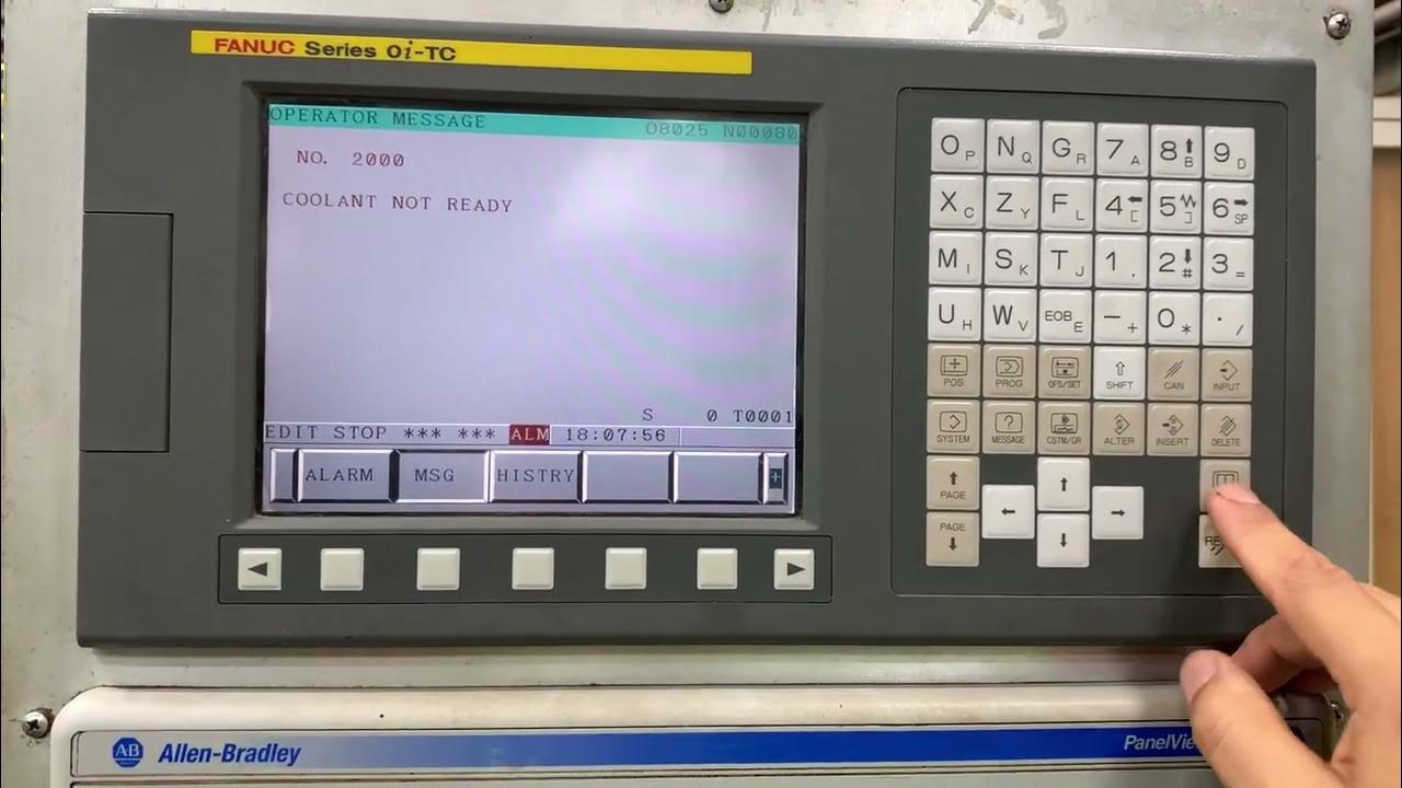 FANUC 0i-TC: How to see alarm details through HELP function - YouTube