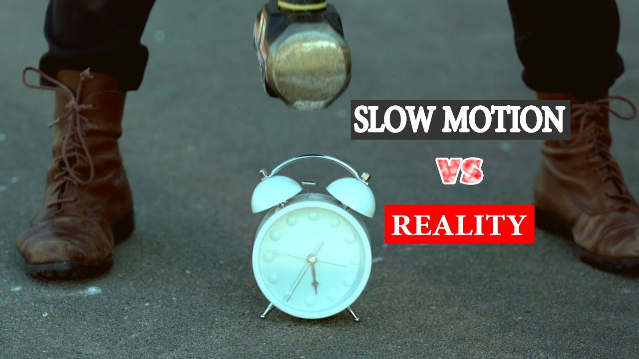 Slow Motion - Alarm Clock Smash by Hammer - Slow Mo Guys TV - YouTube