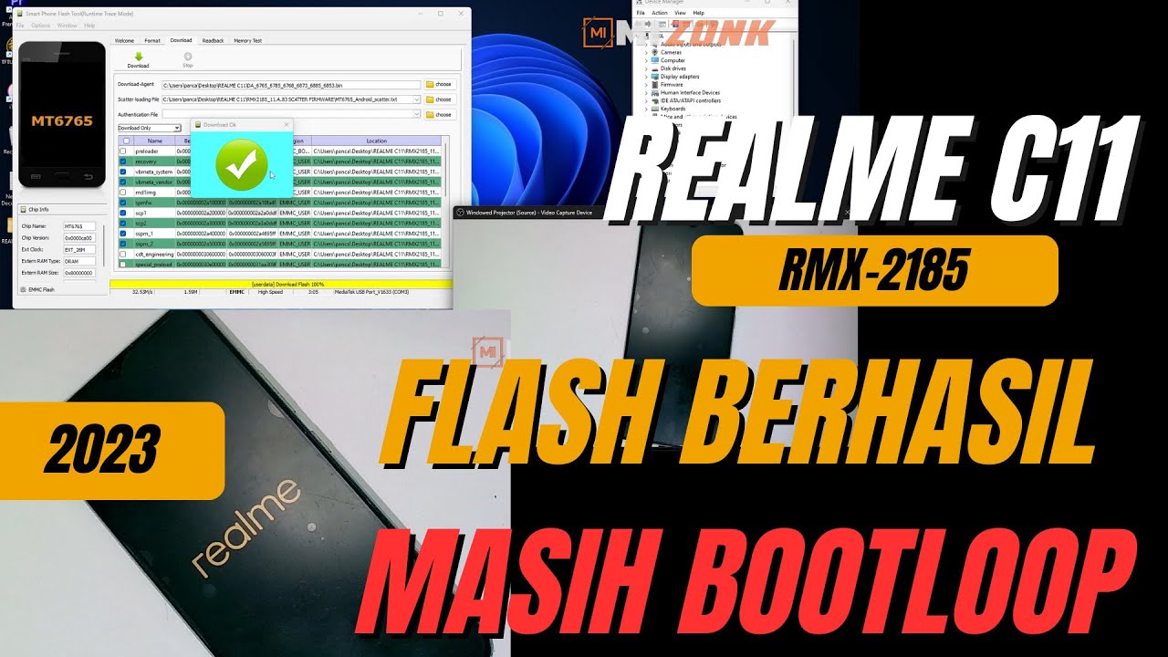 REALME C11 FLASH BERHASIL TETAPI MASIH BOOTLOOP - YouTube