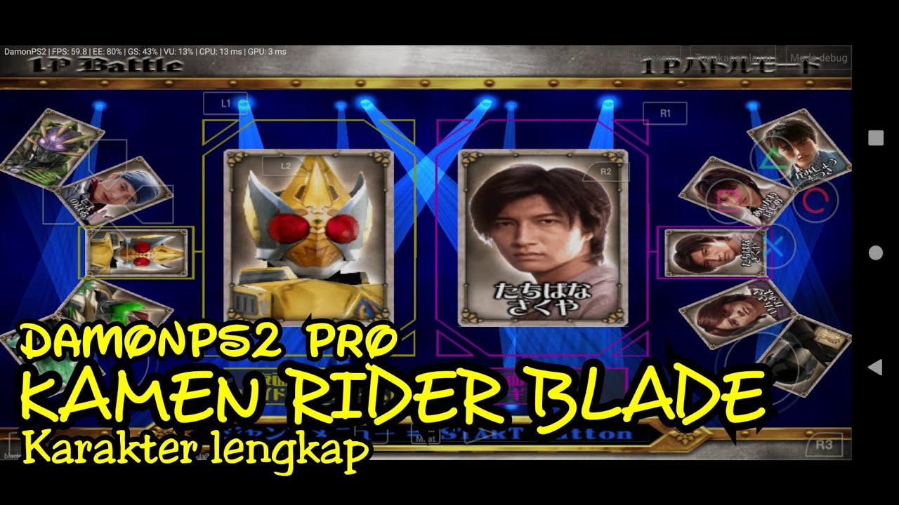 Kamen Rider Blade [With 3X Resolusi PS2] - DamonPS2 Pro V3.1.2 + Save ...