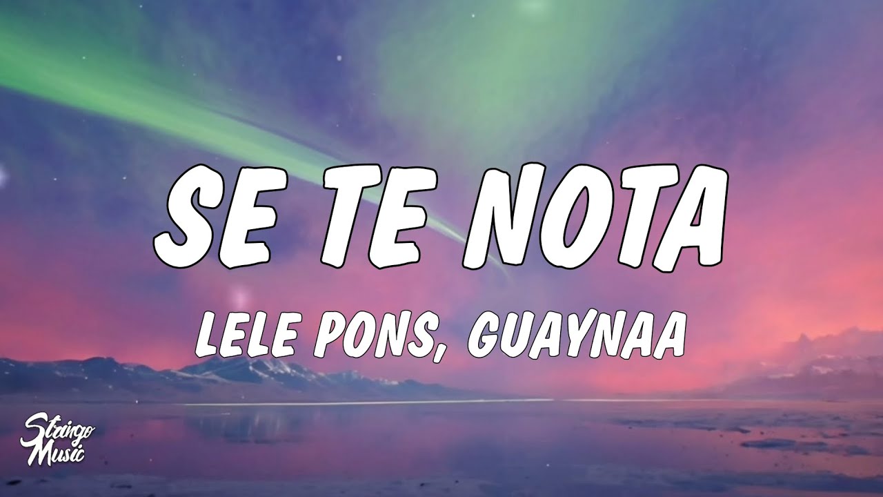 Lele Pons & Guaynaa - Se Te Nota - YouTube